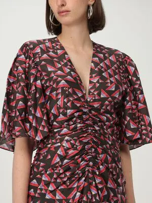 Isabel Marant Étoile Geometric Print Ruffled Mini Dress