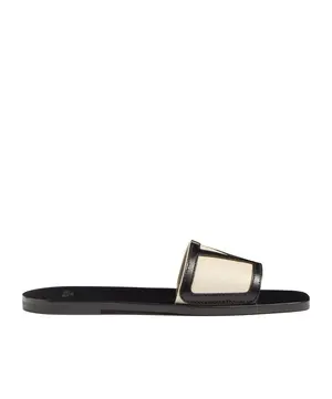 Valentino Garavani Viva Superstar Slip-on Sandals - Butter/black