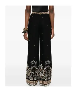 TWINSET Floral Print Wide-leg Trousers