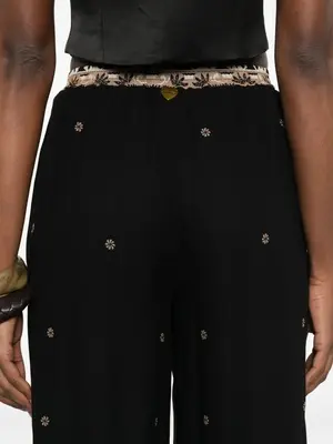 TWINSET Floral Print Wide-leg Trousers