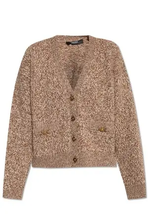 Versace Two-toned V-neck Cardigan - Brown