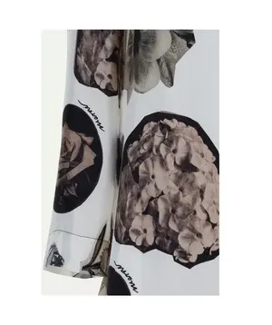 Marni Graphic Print Long Sleeve Dress