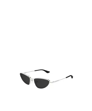 Alexander McQueen Cat Eye Frame Sunglasses - Silver