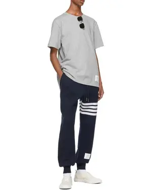Thom Browne Rwb Stripe T-shirt - Light Gray