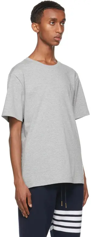 Thom Browne Rwb Stripe T-shirt - Light Gray
