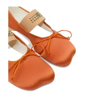 MAISON MARGIELA Atomic Bow Ballerina Flats - Red