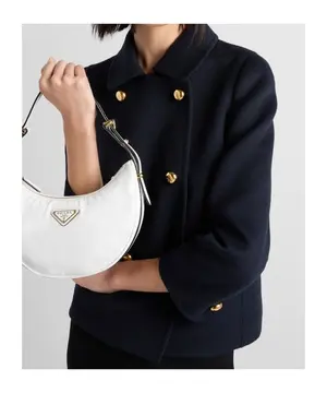Prada Double-breasted Long-sleeved Jacket - Blue