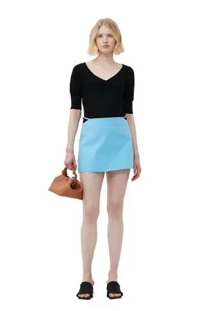GANNI Merino Lace O-neck Sweater