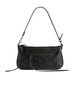 Balenciaga Le City Zip Shoulder Bag - Black