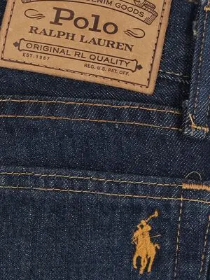 Polo Ralph Lauren Mid Waist Straight Leg Jeans With Embroidered Pony - Black
