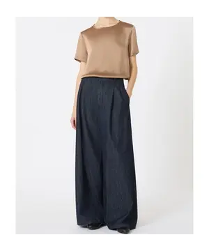 Max Mara Viscose Satin T-shirt - Camel