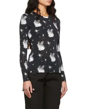 We11Done Graphic Print Long Sleeve T-shirt