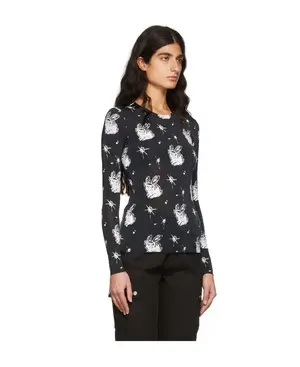 We11Done Graphic Print Long Sleeve T-shirt