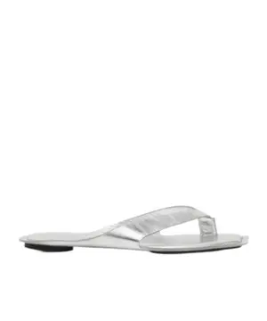 MAISON MARGIELA Square Toe Anatomic Flip Flops - Silver