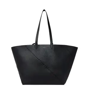 Fendi Selleria Diagonal Large Shopper Bag - Black