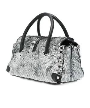 ZANELLATO Sequined Top Handle Bag - Black