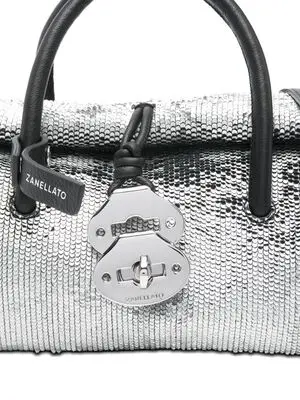 ZANELLATO Sequined Top Handle Bag - Black