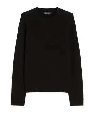 Max Mara Damasco Crewneck Knitted Jumper - Black