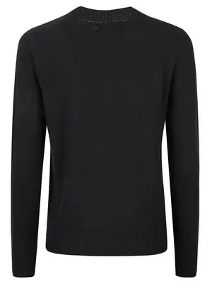 Max Mara Damasco Crewneck Knitted Jumper - Black