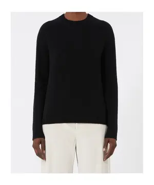 Max Mara Damasco Crewneck Knitted Jumper - Black