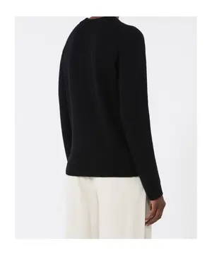 Max Mara Damasco Crewneck Knitted Jumper - Black