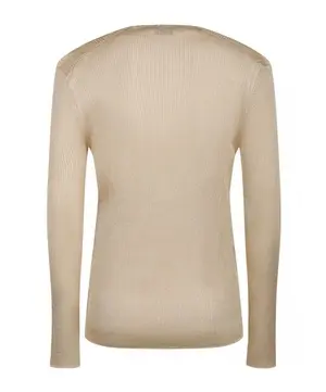 TOM FORD V-neck Knitted Top With Logo Detail - No