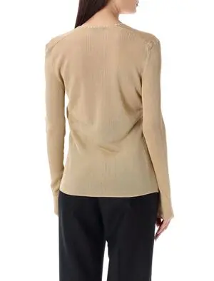 TOM FORD V-neck Knitted Top With Logo Detail - No