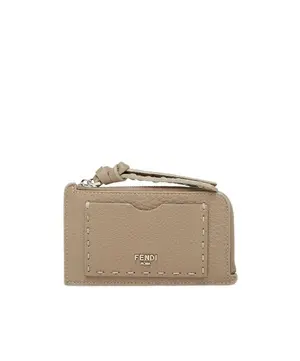 Fendi Dove Grey Selleria Card Holder