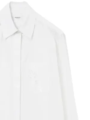 Burberry Ivanna Long-sleeve Shirt With Equestrian Knight Logo