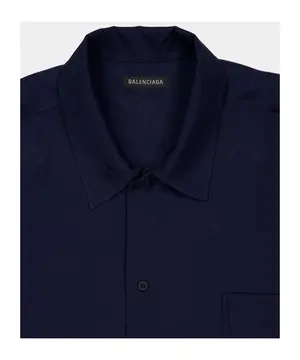 Balenciaga Fluid Jacquard Short-sleeve Shirt