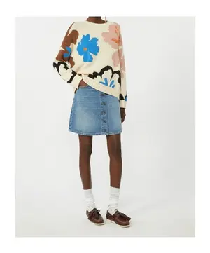 Max Mara Floral Print Crew Neck Sweater - Multi-color