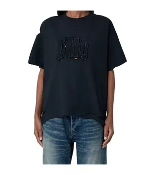 Balenciaga Destroyed Logo T-shirt - Blk
