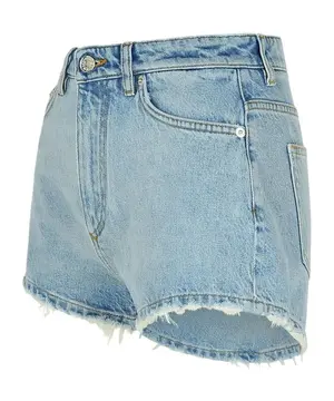 Dolce & Gabbana Distressed Denim Shorts With Contrasting Stitching - Blue