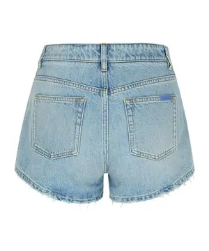 Dolce & Gabbana Distressed Denim Shorts With Contrasting Stitching - Blue