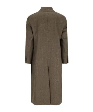SUNFLOWER Herringbone Double-breasted Coat