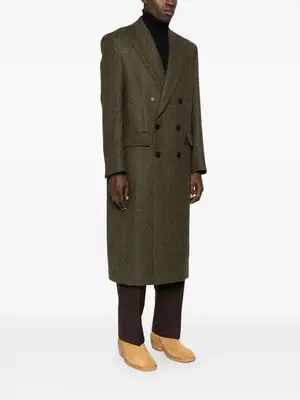 SUNFLOWER Herringbone Double-breasted Coat