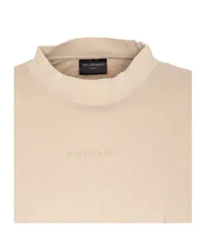 Balenciaga Logo Embroidered Distressed T-shirt