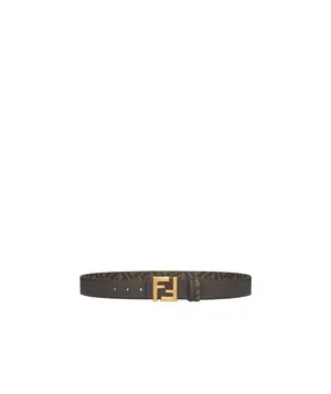 Fendi Ff Squared Reversible Belt - Brown