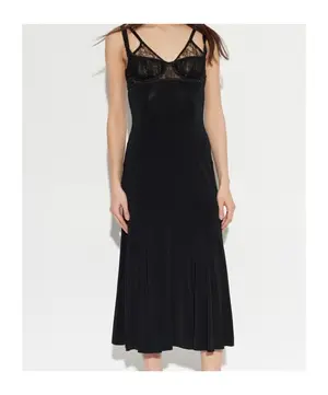 Dolce & Gabbana Lace Trim Spaghetti Strap Dress