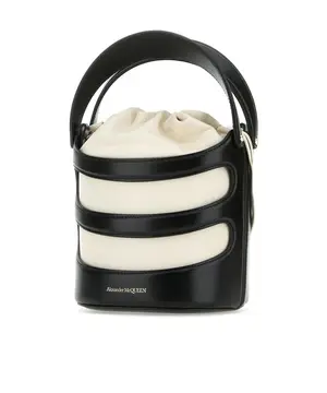 Alexander McQueen Logo Printed Drawstring Bucket Bag