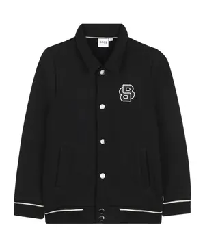 Hugo Boss Monogram Logo Jacket With White Piping Trim