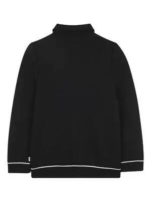 Hugo Boss Monogram Logo Jacket With White Piping Trim