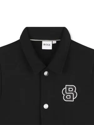 Hugo Boss Monogram Logo Jacket With White Piping Trim