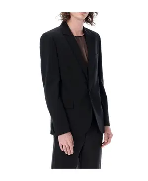 Valentino Garavani Logo Patch Single-breasted Tailored Blazer
