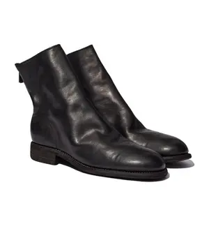 Guidi Round Toe Zip Up Ankle Boots