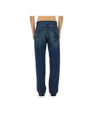 Dolce & Gabbana Logo Embroidered Jeans