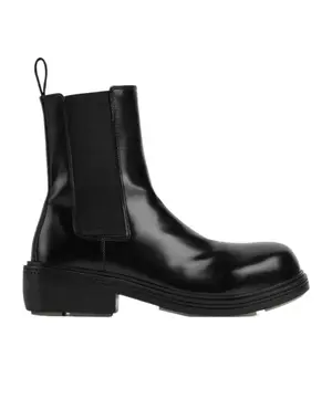 Bottega Veneta Leather Block Heel Ankle Boots