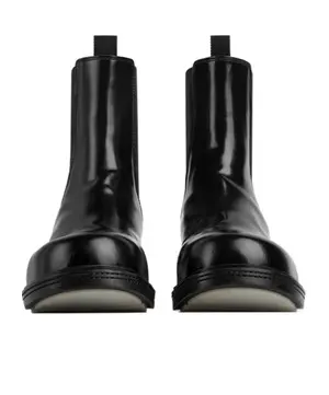 Bottega Veneta Leather Block Heel Ankle Boots