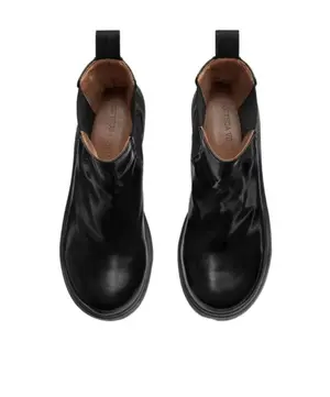Bottega Veneta Leather Block Heel Ankle Boots