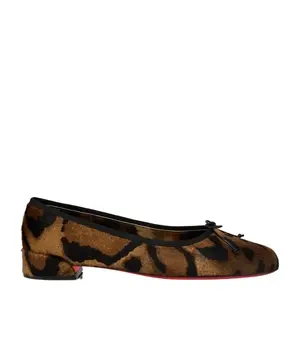 CHRISTIAN LOUBOUTIN Leopard-pattern Flat Shoes With Bow Detailing